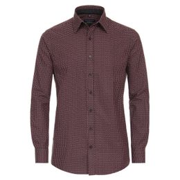 Langarmhemd Casamoda "Casamoda Freizeithemd Print", Herren, Gr. XL, Normalgr&ouml;&szlig;en, rot (dunkelrot), 100% Baumwolle, bedruckt, comfort fit, Hemden
