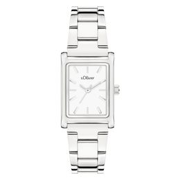 Quarzuhr s.Oliver "Line Time", silberfarben, Armbanduhren, Damen, Quarzuhr, Armbanduhr, Damenuhr, Edelstahlarmband, analog