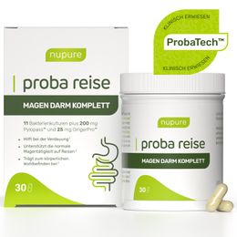 nupure Proba Reise Magen Darm Komplett - Unterst&uuml;tzung der normalen Magent&auml;tigkeit auf Reisen & Magen-Darm-Funktion, aus 11 Bakterienkulturen