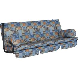 Bankauflage "Trend", blau, B:178cm H:9cm T:180cm, Obermaterial: 50% Baumwolle, 50% Polyester. F&uuml;llung: 100% Polyurethan, Angerer FREIZEITM&Ouml;BEL, Polsterauflagen, Bankauflage