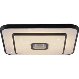 JUST LIGHT LED Deckenleuchte "TURANUS", schwarz, 1, H: 8cm, 1 Stk., Leuchten, Starry-Cover, LED Deckenleuchte