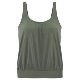 Tankini-Top Lascana "Italy", Damen, Gr. 44, N-Gr, gr&uuml;n (oliv), Microfaser, Microfaser, Polyamid, unifarben, Bikini-Oberteile, in Oversize-Form