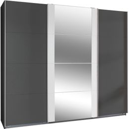 Schwebet&uuml;renschrank wimex "Bern Schiebet&uuml;renschrank", wei&szlig; (graphit, wei&szlig;, alu), B:313cm H:236cm T:64cm, Holzwerkstoff, Schr&auml;nke, Schwebet&uuml;renschrank, Schrank mit zus&auml;tzlicher Innenausstattung, Garderobe