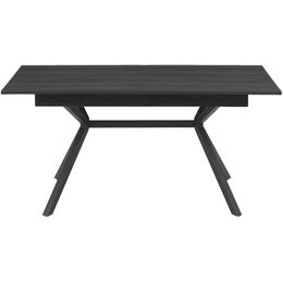 Esstisch OTTO HOME "Vendy", schwarz, B:160cm H:77cm T:90cm, Tische, Esstisch, ausziehbarer Tisch mit pflegeleichter Oberfl&auml;che, 160-210 cm