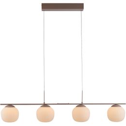 JUST LIGHT LED Deckenleuchte "NAMI", braun (sand), 4, H: 80cm, 1 Stk., Leuchten, dimmbar, Simply Dim, Memory nach Trennung vom Netz, Comfort Lift, LED Deckenleuchte