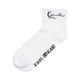 Basicsocken Karl Kani "Karl Kani Karl Kani Signature Ankle Socks (6 Pack)", Damen, Gr. 39-42, wei&szlig;, 73% Baumwolle, 21% Polyimid, 6% Elasthan, normal, Socken