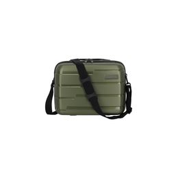 Beautycase Travelite "AIR BASE Kosmetikkoffer Hartschale", Gr. B/H/T: 34cm x 27cm x 18cm, olive, Polypropylen, Taschen, mit TSA-Schloss und Aufsteckfunktion &ndash; robust und leicht