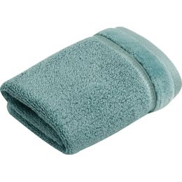 Seiftuch Vossen "Pure", blau (cosmos), B:30cm L:30cm, Baumwolle, Handt&uuml;cher, Waschlappen im Set, Baumwolle & VEGAN, mit eleganter Veloursbord&uuml;re