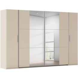 Schwebet&uuml;renschrank Rauch "Kleiderschrank Dreht&uuml;renschrank Schrank Garderobe KRONACH", champagner, griffleisten alu, mit 2 spiegel, B:311cm H:210cm T:59cm, Holzwerkstoff, Schr&auml;nke, Schwebet&uuml;renschrank, Kombischrank optional mit 1 oder 2 Spiegel viele B&ouml;den MADE IN GERMANY