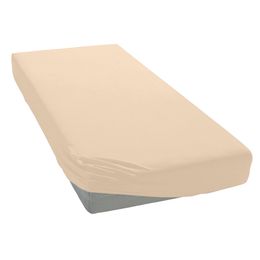 Spannbettlaken OTTO HOME "BLACKBERRY in BASIC und PREMIUM Qualit&auml;t, 100% Baumwolle", beige (creme), B:140cm L:200cm, Jersey (110 g/m&sup2;), Obermaterial: 100% Baumwolle, Bettlaken, Spannbettlaken, f&uuml;r hohe Matratzen bis 28 cm, Bettlaken, Spannbetttuch, pflegeleicht, Topseller