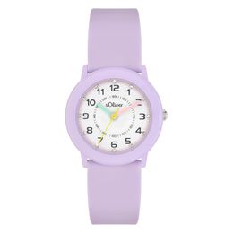 Quarzuhr s.Oliver "The Little Spark", lila, Armbanduhren, Kinder, Quarzuhr, Armbanduhr, Silikonarmband, Kinderuhr, M&auml;dchen, analog