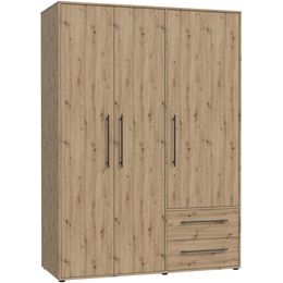 Kleiderschrank FORTE "Mokkaris, zeitloses Design, 3&ndash;4 T&uuml;ren, Made in Europe", braun (artisan eiche), B:144,4cm H:200,1cm T:58,8cm, Holzwerkstoff, Schr&auml;nke, Kleiderschrank, Topseller