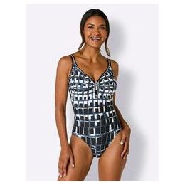 Badeanzug Sunflair, Damen, Gr. 38, Cup B, schwarz-wei&szlig; (schwarz, wei&szlig;, bedruckt), Polyamid, Badeanz&uuml;ge Badeanzug