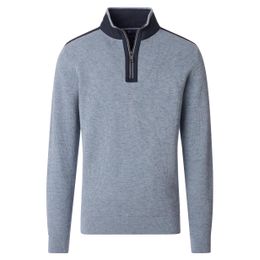Troyer Casamoda "Casamoda Stricktroyer uni", Herren, Gr. L, hellblau, 100% Baumwolle, Pullover Troyer