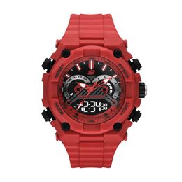 Chronograph Skechers "El Segundo", rot, Armbanduhren, Herren, Chronograph, Quarzuhr, Armbanduhr, Herrenuhr, digital, analog, Wochentag