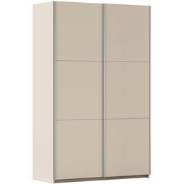 Schwebet&uuml;renschrank Rauch "Kleiderschrank Dreht&uuml;renschrank Schrank Garderobe KRONACH", champagner, griffleisten alu, B:131cm H:210cm T:59cm, Holzwerkstoff, Schr&auml;nke, Schwebet&uuml;renschrank, optional ohne, mit 1 oder 2 Spiegel, viel Stauraum MADE IN GERMANY