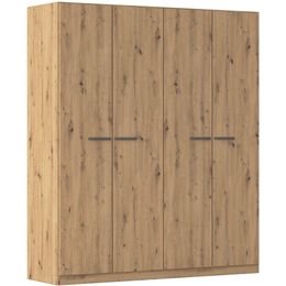 Dreht&uuml;renschrank Rauch "Kleiderschrank Schrank Garderobe OTELI inkl. Inneneinteilung", eiche artisan, B:181cm H:210cm T:54cm, Holzwerkstoff, Schr&auml;nke, Dreht&uuml;renschrank, mit zus&auml;tzlichen Einlegeb&ouml;den, optional mit Spiegel MADE IN GERMANY