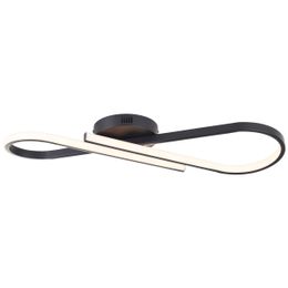 Brilliant LED Deckenleuchte "Hinton", schwarz, 1, H: 7cm, 1 Stk., Leuchten, 66x20 cm, 2800lm, 3000K, dimmbar, Metall, schwarz, LED Deckenleuchte