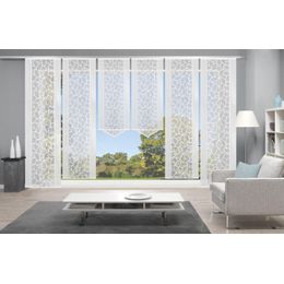 Schiebegardine Home Wohnideen "JENNA" Gr. 1, wei&szlig;, B:57cm H:245cm, Polyester, Gardinen, Schiebevorhang Jacquard Set, HxB: 245x57