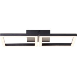 Brilliant LED Deckenleuchte "Nuvela", schwarz, H: 4cm, Leuchten, LED-Profilleuchte, 20 x 41 x 5 cm, 2300 lm, 3000 K, Metall, schwarz, LED Deckenleuchte