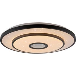 JUST LIGHT LED Deckenleuchte "TURANUS", schwarz, 1, &Oslash; 50cm H: 8cm, 1 Stk., Leuchten, Starry-Cover, LED Deckenleuchte
