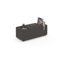 Sofaelement OTTO HOME "HAILY Tisch f&uuml;r das Modulsofa, Ma&szlig;e B/T/H: 45/100/37 cm", grau (dunkelgrau), B:45cm H:37cm T:100cm, 100% Polyester, Polsterelemente, als Modul oder separat verwendbar, mit Steckfach und Ablagefl&auml;che