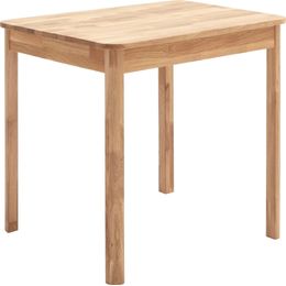 Esstisch MCA LIVING "Oskar", braun (wildeiche, wildeiche, wildeiche), B:60cm H:76cm T:80cm, Tische, Rechteckiger Esstisch Esstisch Holz-Esstische, Massivholztisch, wahlweise in Kernbuche oder Wildeiche