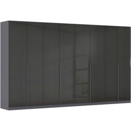 Dreht&uuml;renschrank OTTO HOME "Kleiderschrank Schrank Garderobe AGORDO Schlafzimmer", graumetallic, effektgrau hochglanz, B:360cm H:229cm T:54cm, Holzwerkstoff, Schr&auml;nke, Dreht&uuml;renschrank, durchdachte Innenausstattung, in 8 Breiten und 2 H&ouml;hen MADE IN GERMANY, Topseller