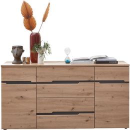 Sideboard Innostyle "MEMPHIS", braun (artisan eiche), B:165cm H:82cm T:44cm, Dekorfolie, Holzwerkstoff, MDF, Sideboards, Sideboard, leichte Montage, viel Stauraum