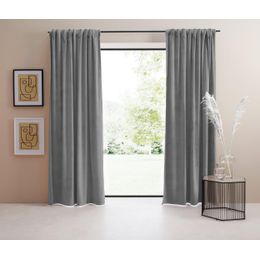 Gardine "LADINA" Gr. 1, grau, B:140cm H:145cm, Polyester, Polyester, LeGer Home by Lena Gercke, Gardinen, Gardine, blickdicht, gewebt, verschiedene Gr&ouml;&szlig;en, Bestseller