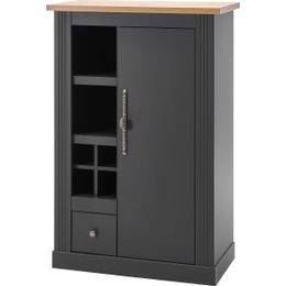 Kommode OTTO HOME "Westminster", dunkelgrau, wotan eiche, B:80cm H:122cm T:42cm, Sideboards, Kommode, Schrank mit praktisch viel Stauraum