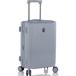 Hartschalen-Trolley Heys "Earthtone, verschiedene Gr&ouml;&szlig;en und Farben", Gr. B/H/T: 35cm x 53cm x 22cm 43 l, grau (glacier grau), Polycarbonat, Koffer, Heys Reisegep&auml;ck TSA Schloss Volumenerweiterung