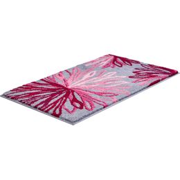 Badematte Grund "Art", rosa (ros&eacute;, grau), H:20mm, Polyacryl, Badematten, Badematte, florales Muster, elegante Badematte