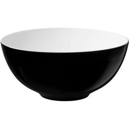 Sch&uuml;ssel Seltmann Weiden "Life Fashion", schwarz (wei&szlig;, glamorous schwarz), B:21,2cm H:9,7cm L:21,2cm T:21,2cm &Oslash;:21,2cm, Porzellan, Sch&uuml;sseln, Sch&uuml;ssel, Schale rund, 21 cm