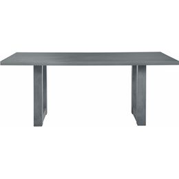 M&auml;usbacher Esstisch M&Auml;USBACHER "Mister", grau (tischplatte: graphitfarben), B:180cm H:75cm T:90cm, Tische, Esstisch, Gestell in U-Form