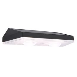 LED Solarleuchte Globo LIGHTING "SOLARLEUCHTE KUNSTSTOFF SCHWARZ MATT, 1XLED", schwarz, B:14cm H:3,7cm, Leuchten, Farbwechsel mit fixierbaren Lichtmodi