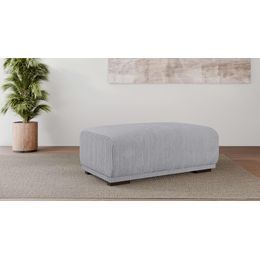 Polsterhocker Home Affaire "BORNHOLM, gro&szlig;er Hocker passend zur Serie, Ma&szlig;e B/T/H: 122/72/46 cm", grau (hellgrau), B:122cm H:46cm T:72cm, 100% Polyester, Hocker, Polsterhocker, mit Wellenfederung, in hochwertiger Verarbeitung