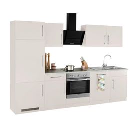 Wiho-K&uuml;chen K&uuml;chenzeile WIHO K&Uuml;CHEN "Cali", beige (k&uuml;che: natur, korpus: cashmerefarben, arbeitsplatte: granit grau), B:280cm T:60cm, Komplettk&uuml;chen-Sets, K&uuml;chenzeile, ohne E-Ger&auml;te, Breite 280 cm