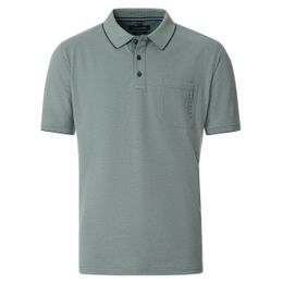 Poloshirt Casamoda "Casamoda Polo-Shirt uni", Herren, Gr. L, gr&uuml;n, 50% Baumwolle, 50% Polyester, Shirts