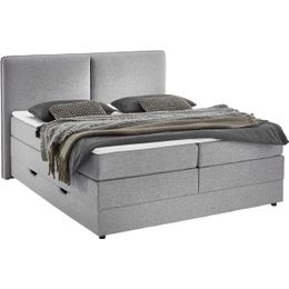 Meise M&ouml;bel Boxbett MEISE.M&Ouml;BEL "Columbia mit extra gro&szlig;em Bettkasten", grau, B:194cm L:212cm, Stoffbezug Nordic (100% Polyester), Komplettbetten, erh&auml;ltlich in 180x200cm, Topseller