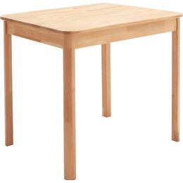 Esstisch MCA LIVING "Oskar", beige (kernbuche, kernbuche, kernbuche), B:60cm H:76cm T:80cm, Tische, Rechteckiger Esstisch Esstisch Holz-Esstische, Massivholztisch, wahlweise in Kernbuche oder Wildeiche