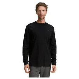 Langarmshirt Tom Tailor, Herren, Gr. 3XL, schwarz, Single Jersey, Obermaterial: 100% Baumwolle, unifarben, regular fit taillenbedeckt, Rundhals, B&uuml;ndchen, Shirts Langarmshirt, mit Logo Stickerei