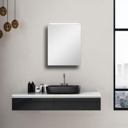 Spiegelschrank Talos "Silver Magic", silber (silberfarben), B:50cm H:60cm T:12cm, Aluminium, Schr&auml;nke, Spiegelschrank, mit LED-Beleuchtung, verschiedene Gr&ouml;&szlig;en