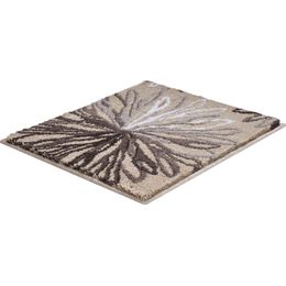 Badematte Grund "Art", grau (taupe, beige), H:20mm, Polyacryl, Badematten, Badematte, florales Muster, elegante Badematte