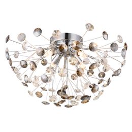 Globo LIGHTING Deckenleuchte "KATRINA", verchromt, &Oslash; 45cm H: 25cm, 1 Stk., Leuchten, Deckenlampe Wohnzimmer-Leuchte Schlafzimmer-Leuchte Flur K&uuml;che, Deckenleuchte