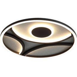Searchlight LED Deckenleuchte "Zendisc LED Deckenleuchte, Mattschwarz", Energieeffizienz: G (A-G), schwarz, H: 5cm, 1 Stk., Leuchten, LED Deckenleuchte