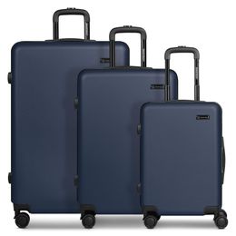 Kofferset SMARTBOX "Edition 05 4 Rollen Kofferset 3-teilig", Herren, dunkelblau, ABS, Koffer-Sets