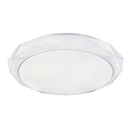 Globo LIGHTING Deckenleuchte "ANDI", wei&szlig;, &Oslash; 50cm H: 9cm, 1 Stk., Leuchten, Deckenlampe Wohnzimmer-Leuchte Schlafzimmer-Leuchte Flur K&uuml;che, Deckenleuchte