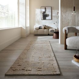 Teppich FLAIR RUGS "ROVA WOOL BLEND", nat&uuml;rlich, B:80cm H:0mm L:300cm, Oberfl&auml;che: 65% Wolle, 35% Baumwolle. R&uuml;ckseite: 100% Baumwolle, Teppiche, Teppich