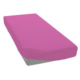Spannbettlaken OTTO HOME "BLACKBERRY in BASIC und PREMIUM Qualit&auml;t, 100% Baumwolle", lila (beere), B:160cm L:200cm, Jersey (110 g/m&sup2;), Obermaterial: 100% Baumwolle, Bettlaken, Spannbettlaken, f&uuml;r hohe Matratzen bis 28 cm, Bettlaken, Spannbetttuch, pflegeleicht, Topseller